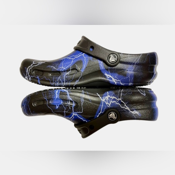 CROCS | Shoes | Crocs Bistro Black Lightening Bolt Slip Resistant Clogs ...